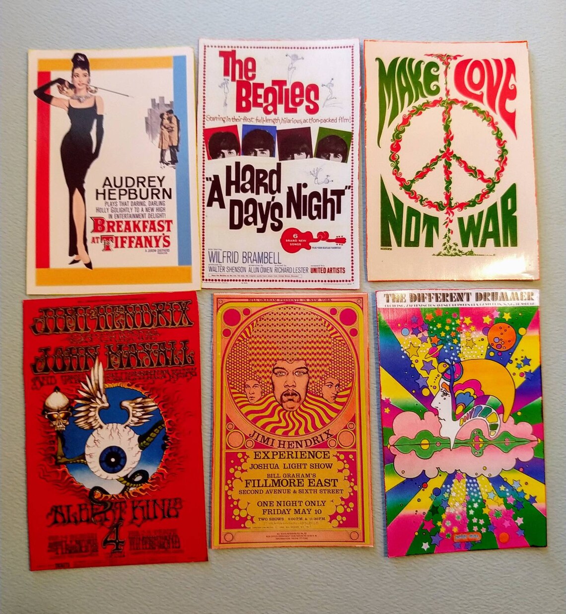 Dollhouse Miniature Poster Set 1960's & 1970's | Etsy