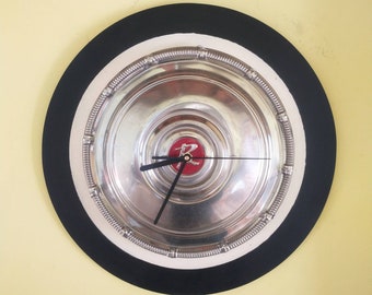 Hubcap Clock | Etsy