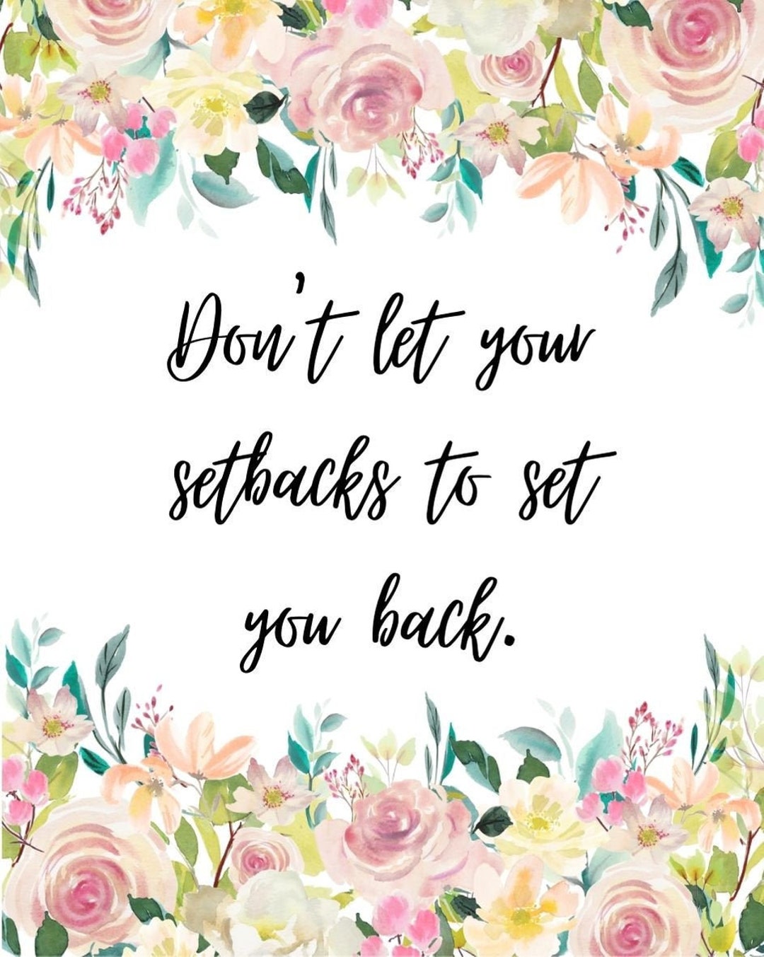 Floral Printable Card - Etsy