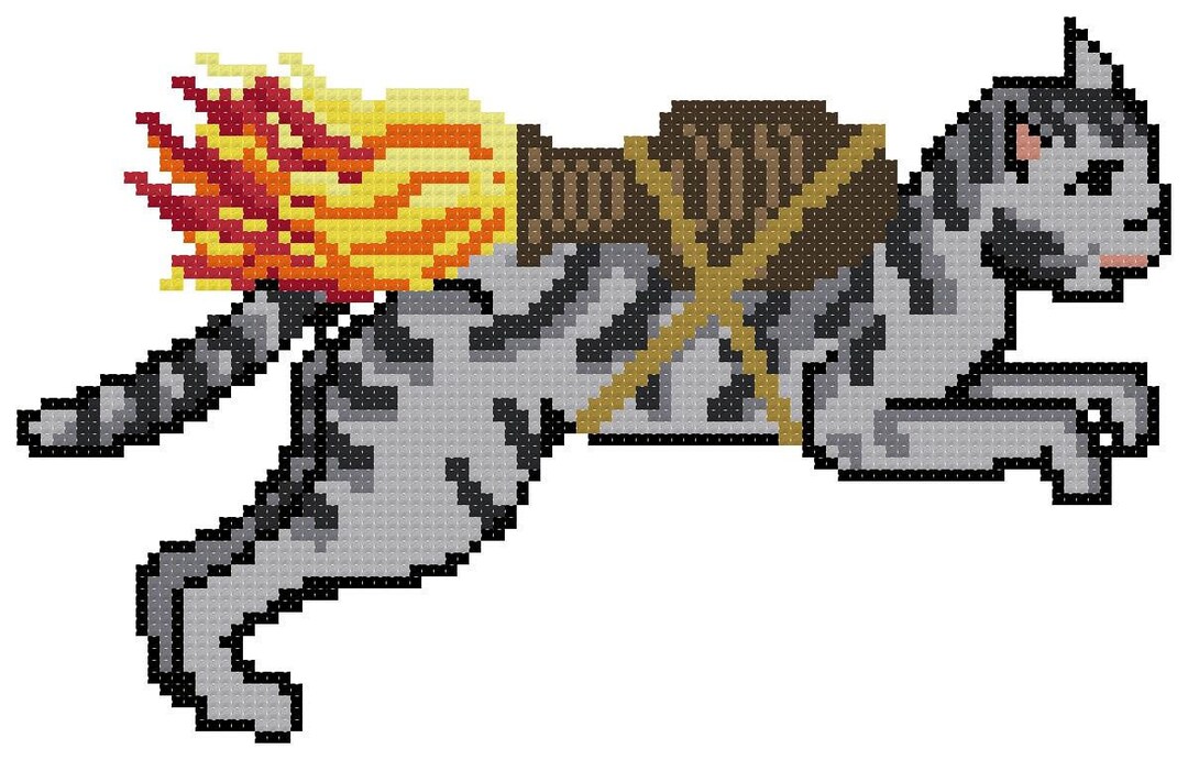 Medieval Bomb Cat - 16th Century -illumination - Cross Stitch Pattern ...