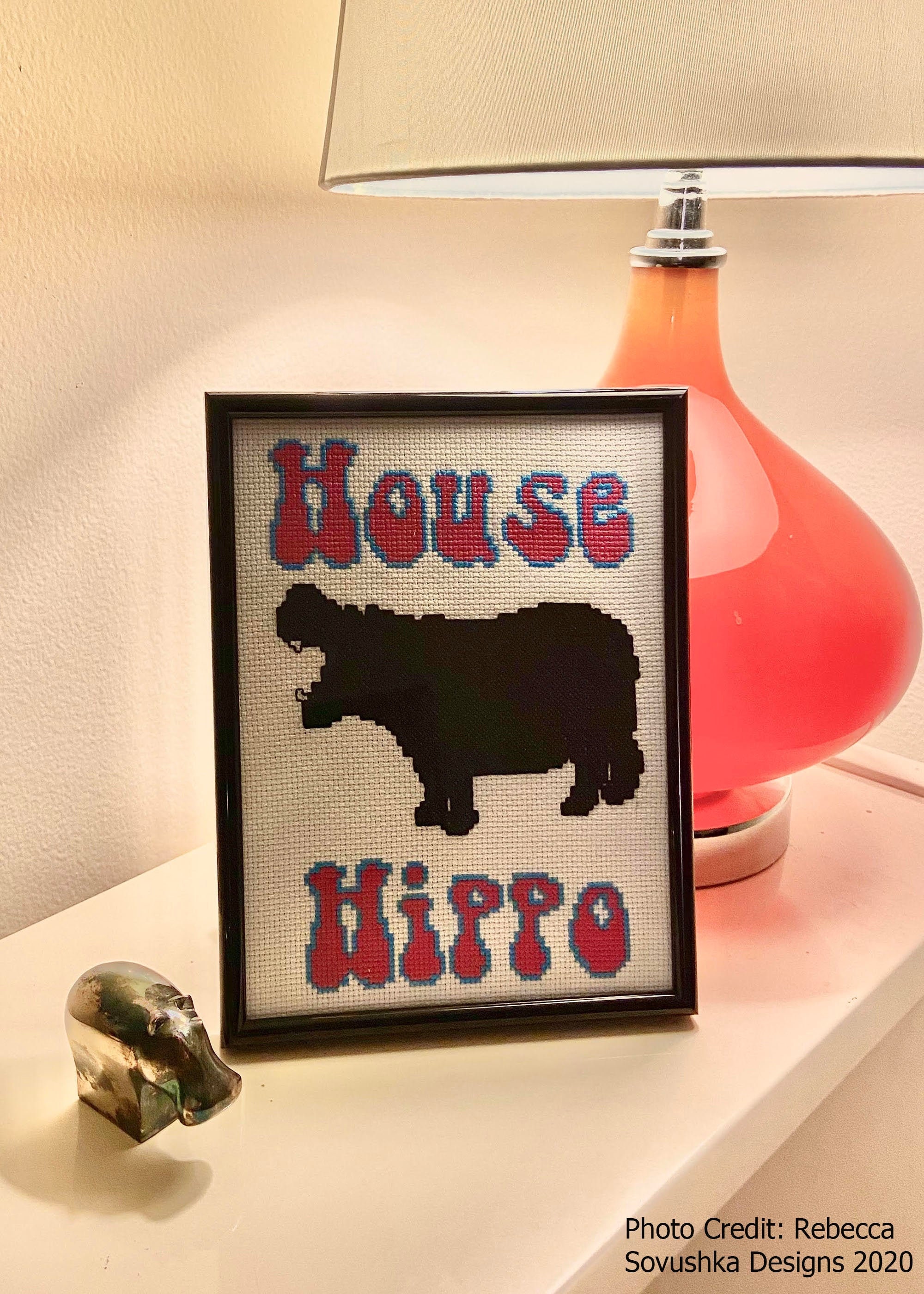 House Hippo - Silhouette - Cross Stitch Pattern - Digital PDF - Etsy