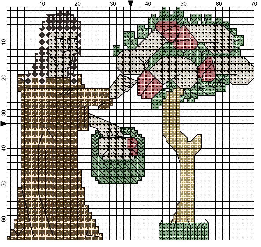 Phallus Tree - Naughty Nun -13th Century - Illumination - Cross Stitch ...