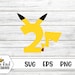 Pikachu Birthday Numbers SVG Bundle - Etsy