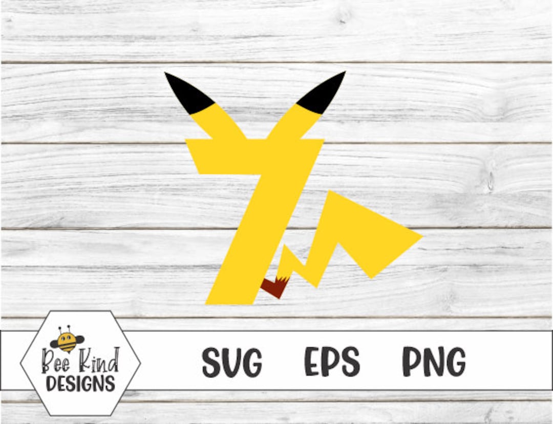 Pikachu Seventh Birthday, Number Seven SVG - Etsy