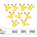 Pikachu Birthday Numbers SVG Bundle - Etsy
