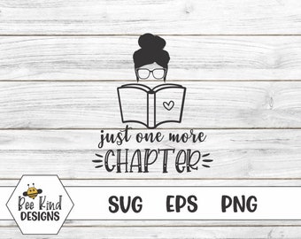 Just One More Chapter SVG - Etsy