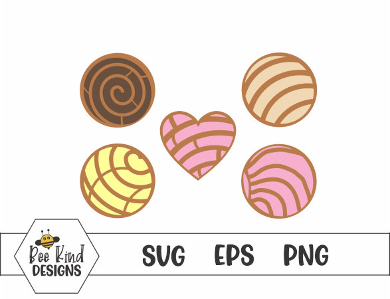 Concha Pan dulce pan dulce mexicano SVG Bundle | Etsy