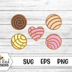 Concha, Pan Dulce, Mexican Sweet Bread SVG Bundle - Etsy