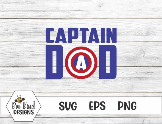 Captain Dad Captain America Inspired Father's Day SVG - Etsy