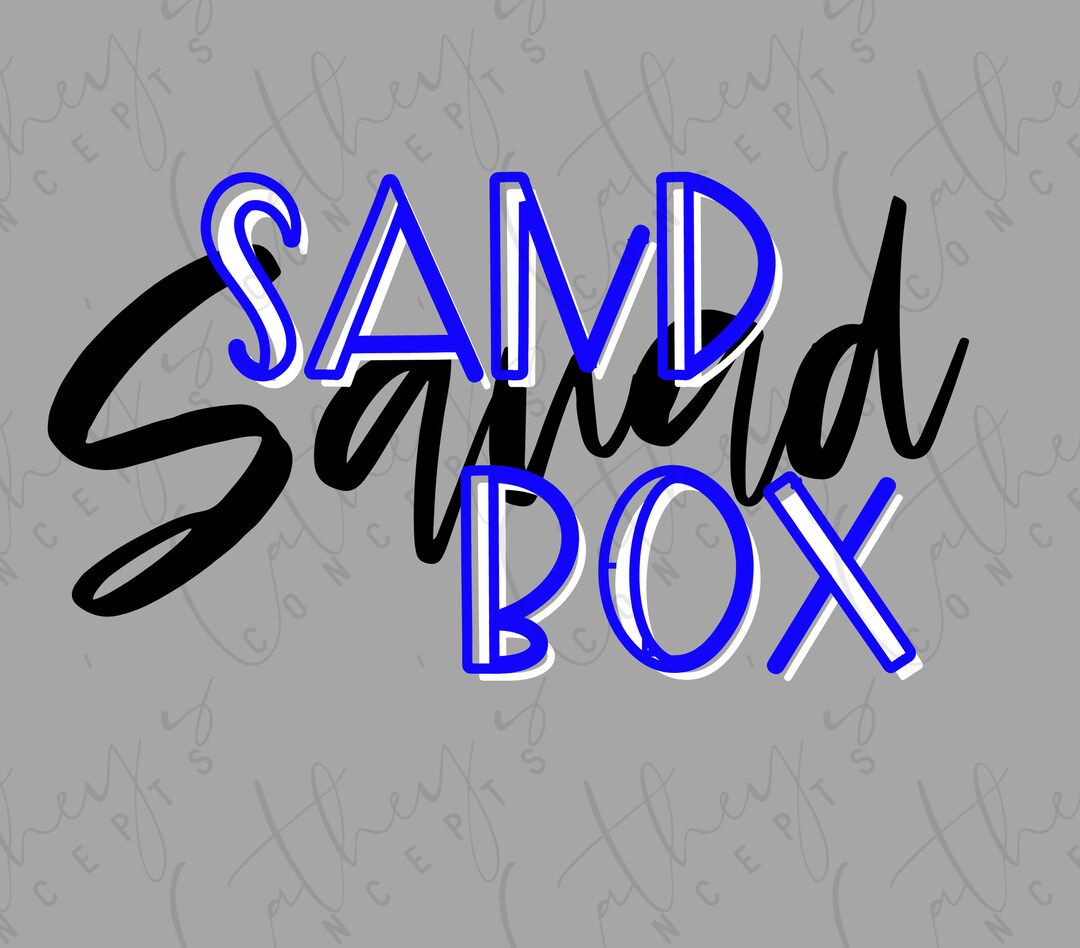 Sand Box Squad in Blue, White & Black Stacked PNG Design // Pre-school ...
