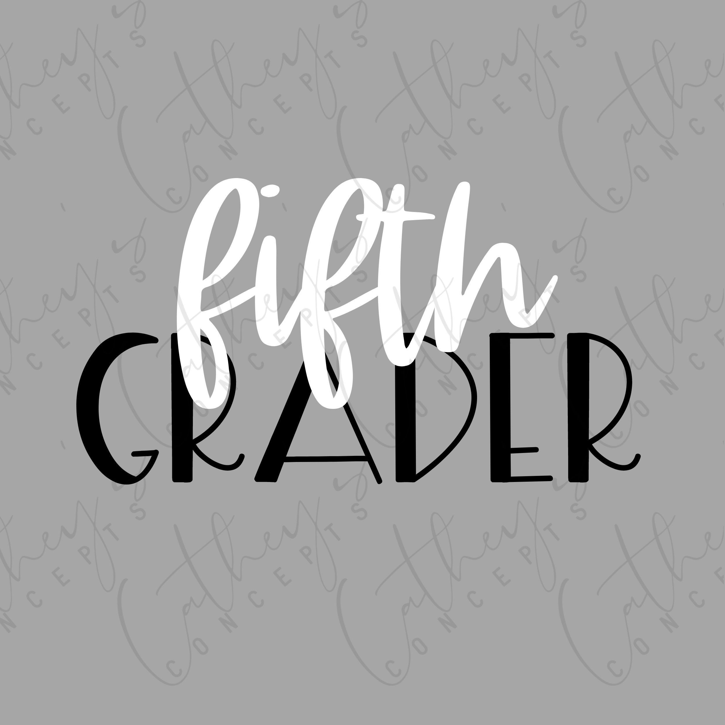 Fifth Grader Stacked Words PNG Design // School PNG Design // Instant ...