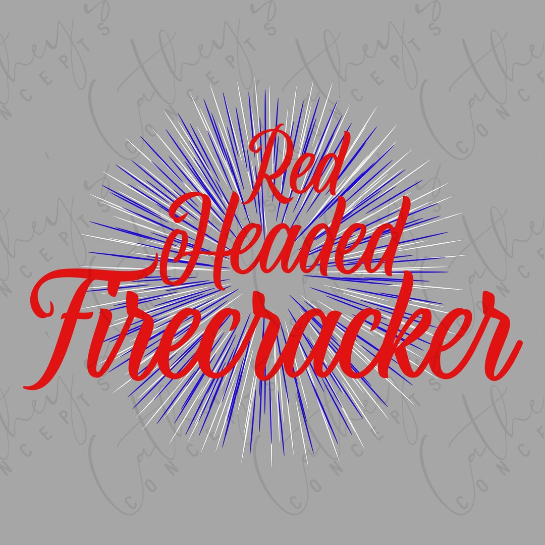 Red Headed Fire Cracker With White & Blue Fire Work PNG // Patriotic ...