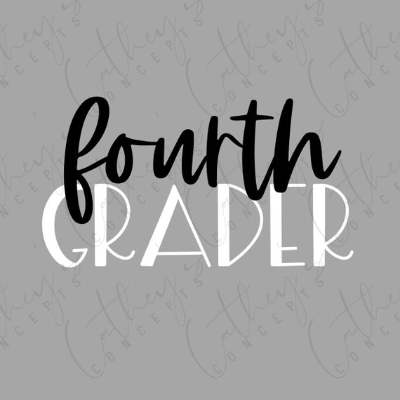 Fourth Grader Stacked Words PNG Design // School PNG Design // - Etsy