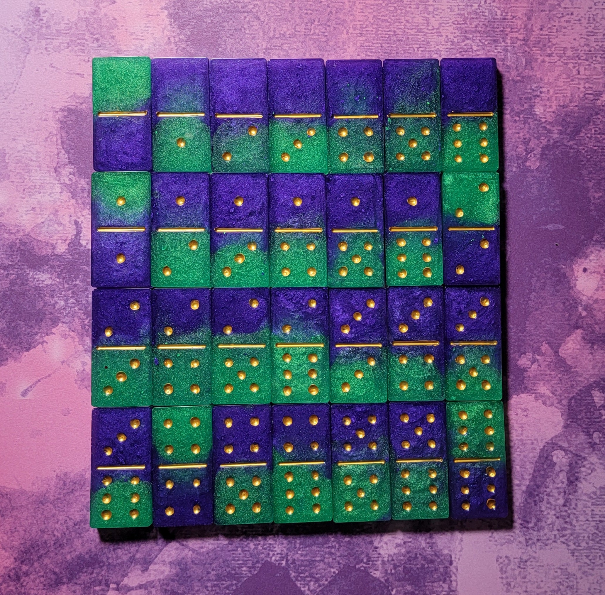 Multi-color - Resin Domino Set - Etsy