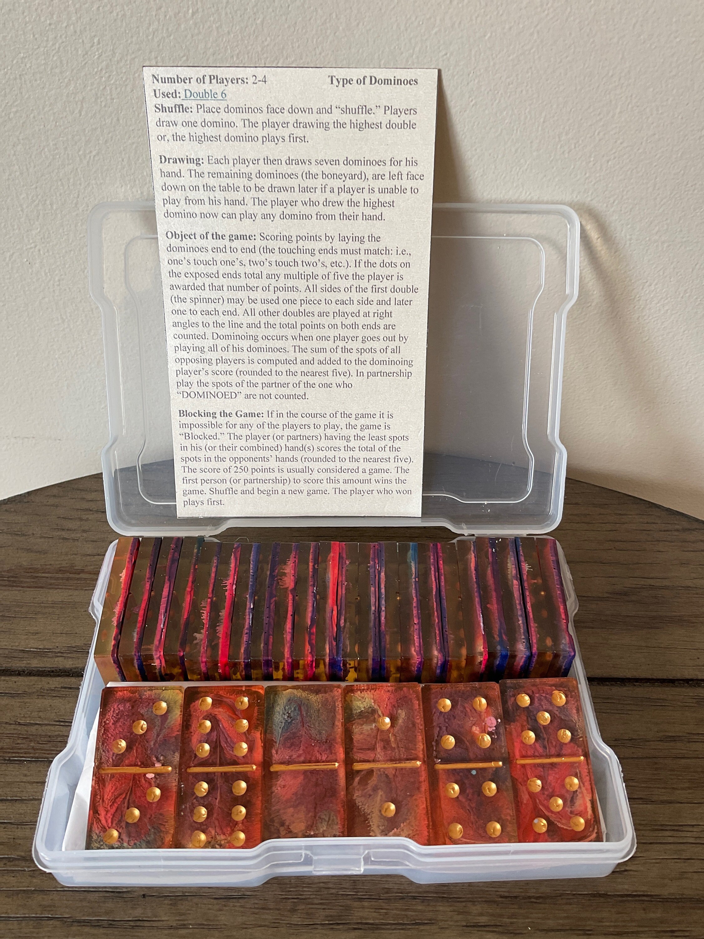Multi-color - Resin Domino Set - Etsy