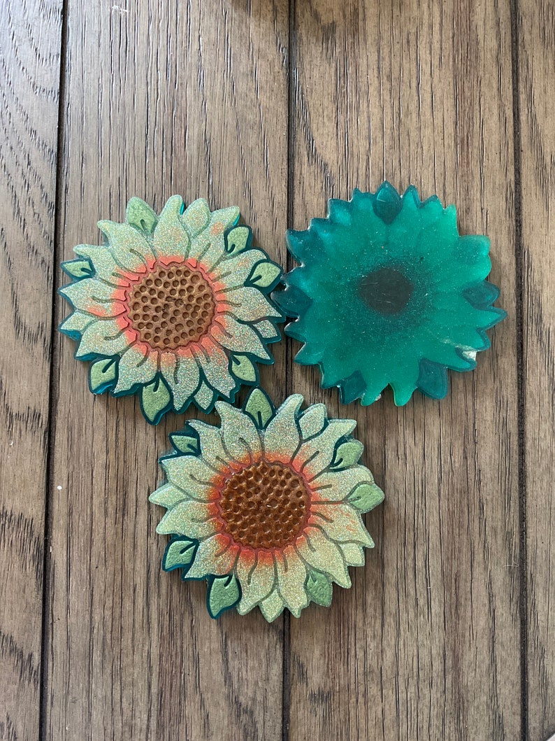 Sunflower Coaster - Etsy