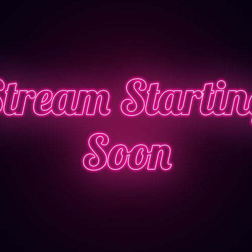 Stream Starting Soon Pink Neon Screen - Etsy Australia
