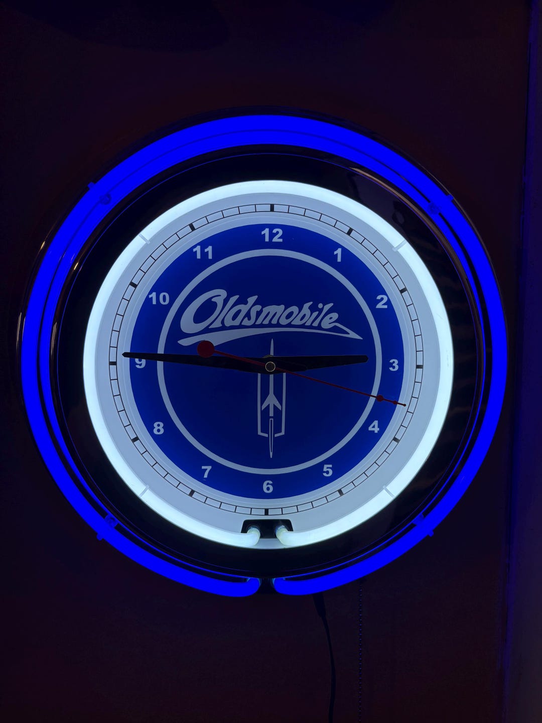 Oldsmobile Scriptlogo Motors Auto Dealership Garage Bar BLUE Neon Wall ...