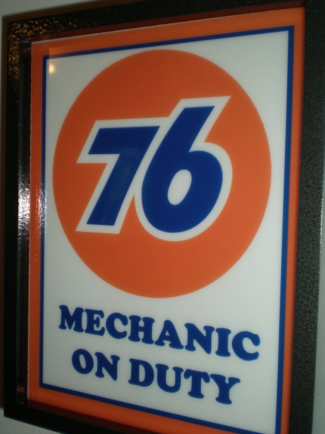 Union 76 Oil Gas Service Station Garage Mechanic on Duty Man Cave ...