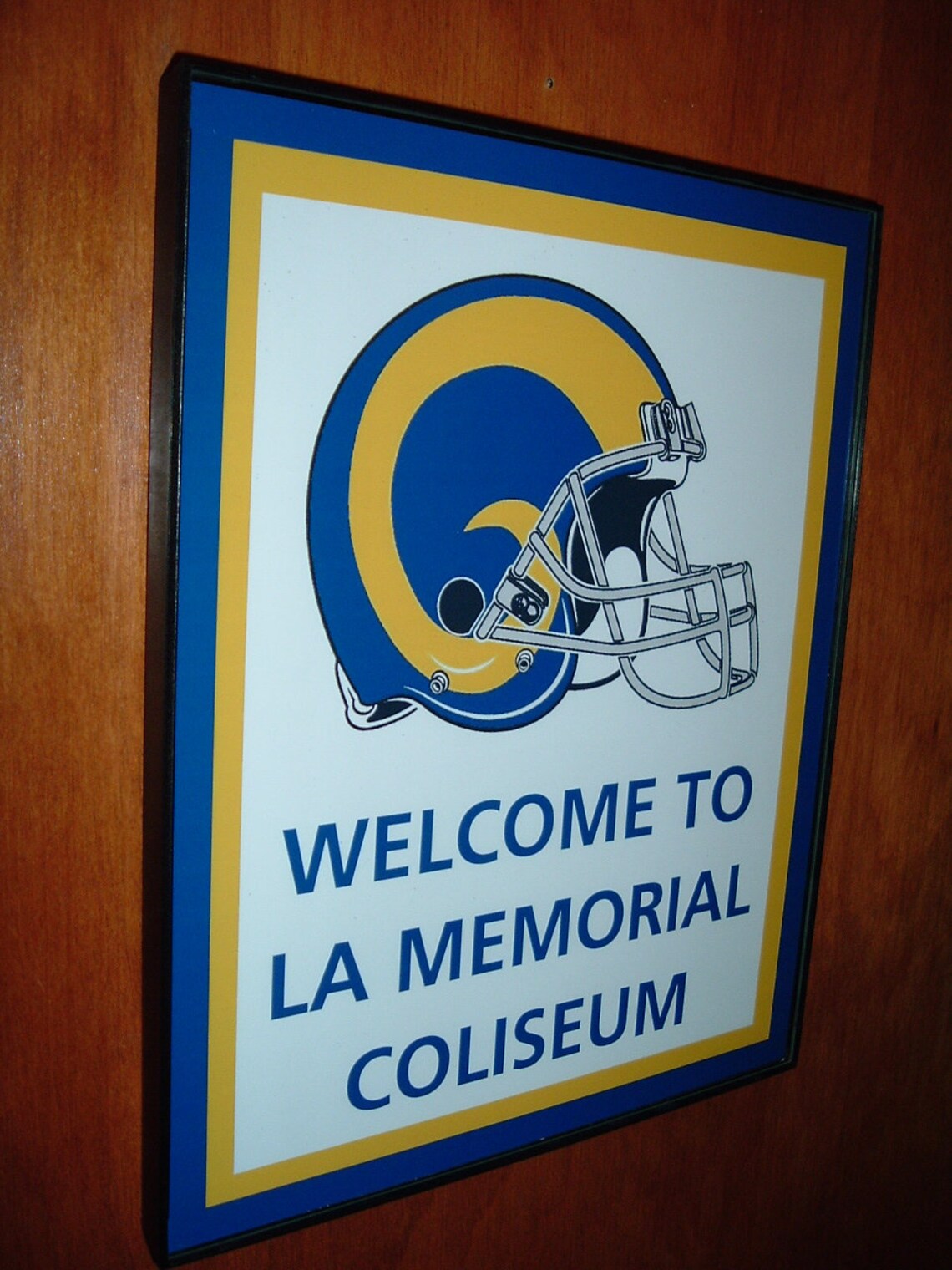 LA Los Angeles Rams Throwback Football Stadium Bar Gameroom Framed ...