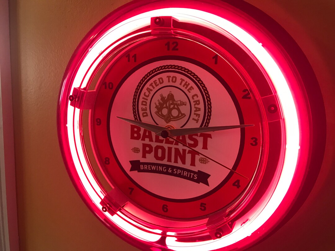 BALLAST POINT Beer Bar Neon Man Cave Wall Clock Advertising Sign - Etsy