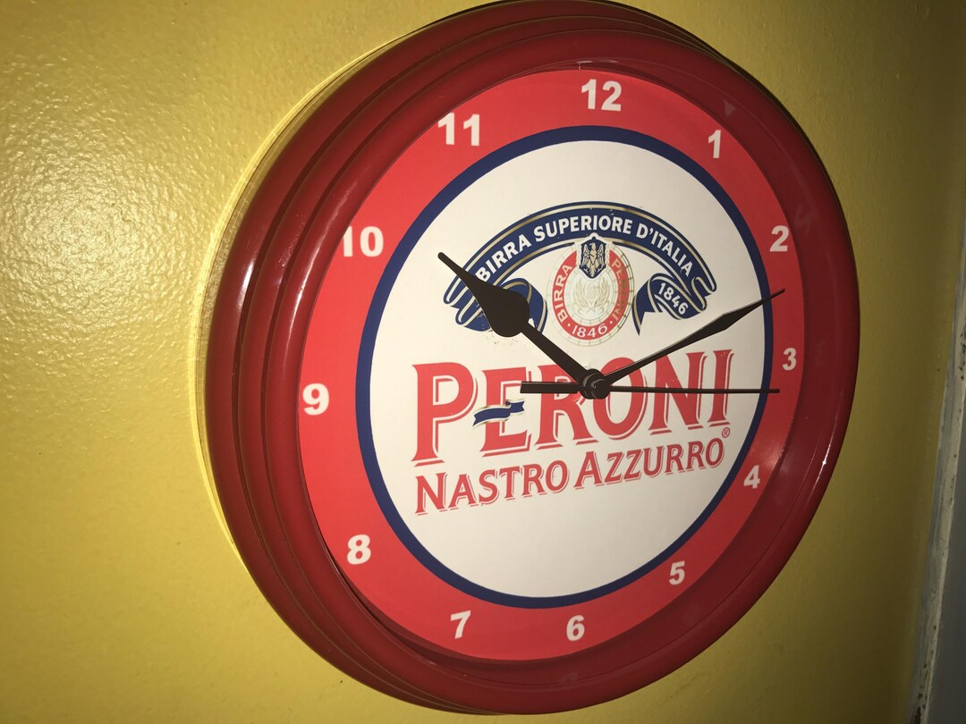Peroni Italian Beer Bar Advertising Man Cave RED Clock Sign - Etsy