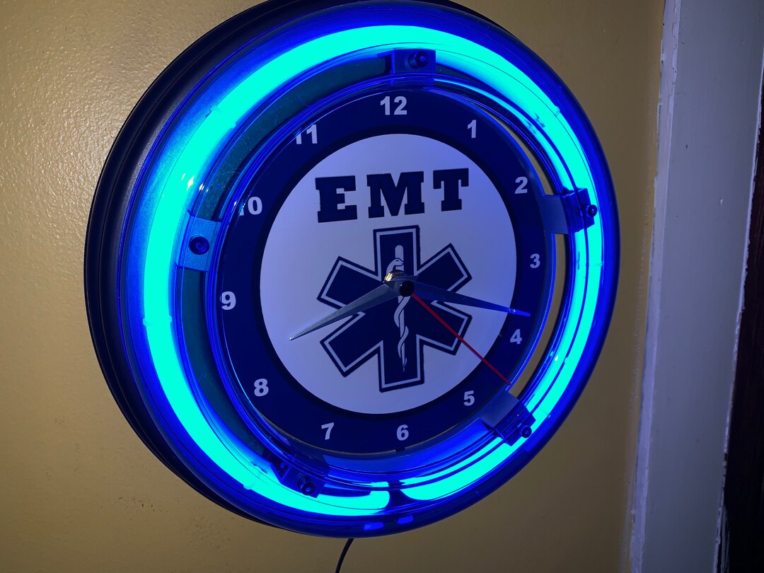 EMT Paramedic Ambulance Driver Hospital Doctor's Office Bar Retro Neon ...