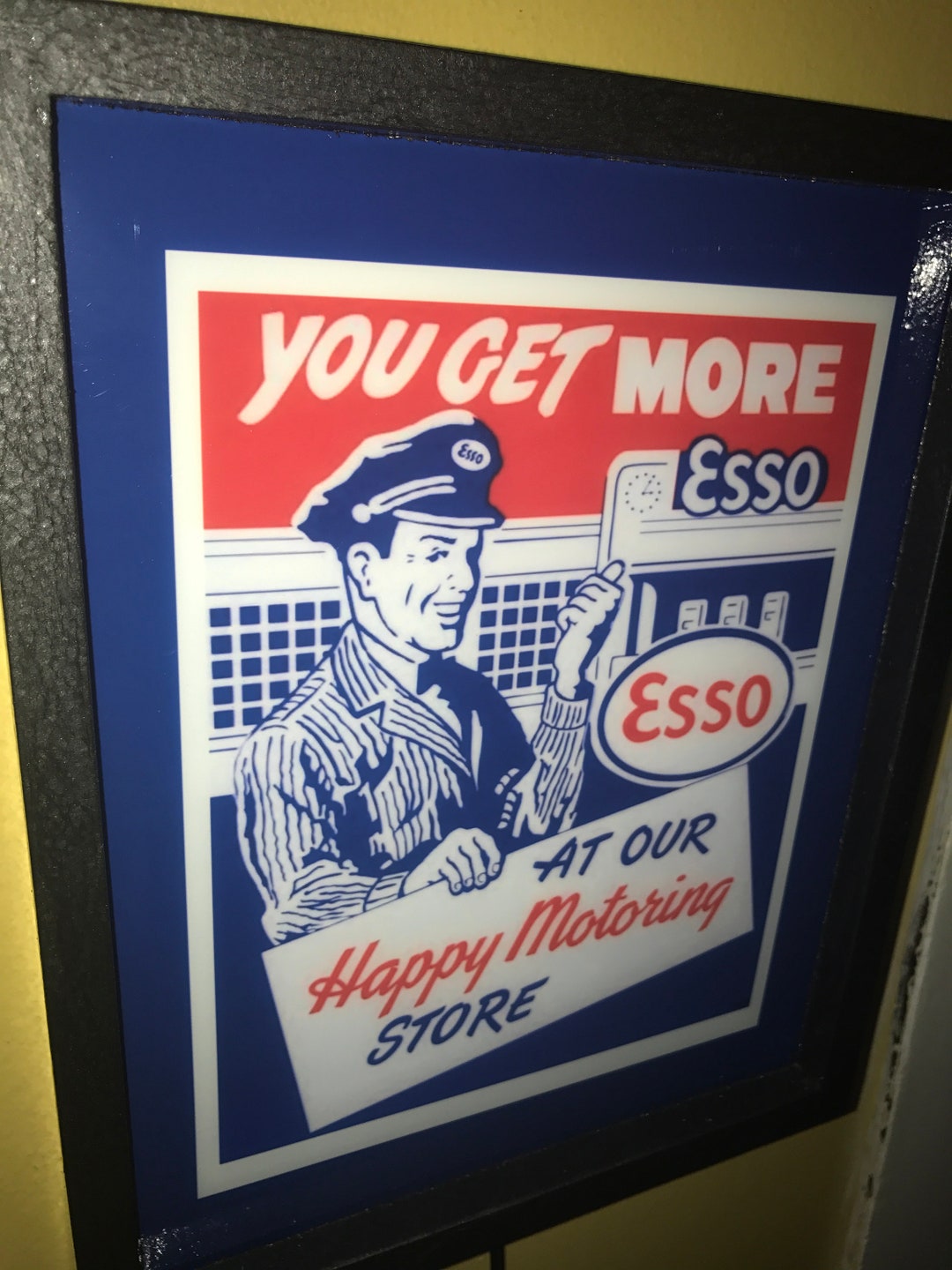Esso Happy Motoring Attendant Oil Gas Service Station Mechanic Garage ...