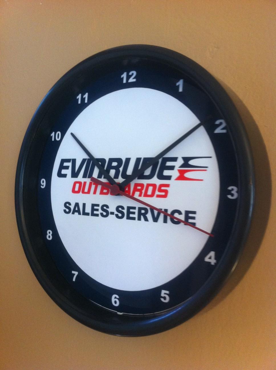 Evinrude Logo Outboard Fishing Boat Motor Garage Bar Advertising Man ...