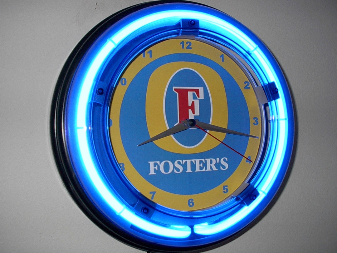 Foster's Australia Lager Beer Man Cave Bar Neon Retro Advertising Wall ...