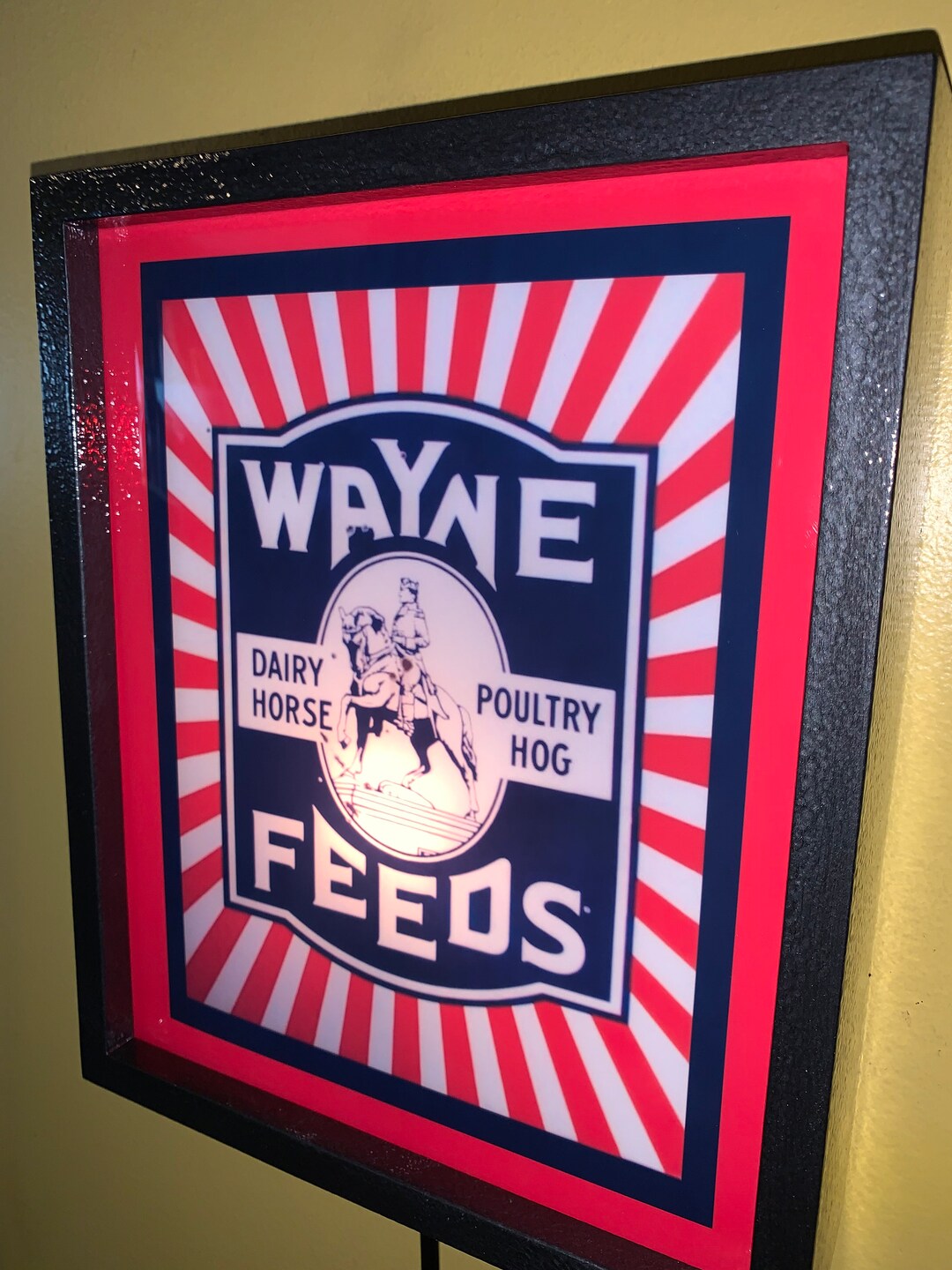 Wayne Farm Feeds Farmer Store Barn Garage Bar Man Cave Lighted ...