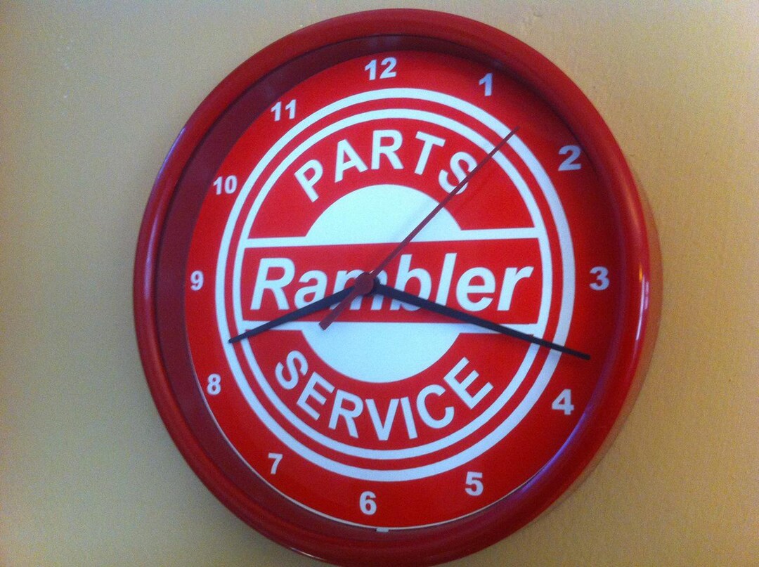 AMC Rambler Motors RED Logo Auto Garage Mechanic Racing Bar Advertising ...