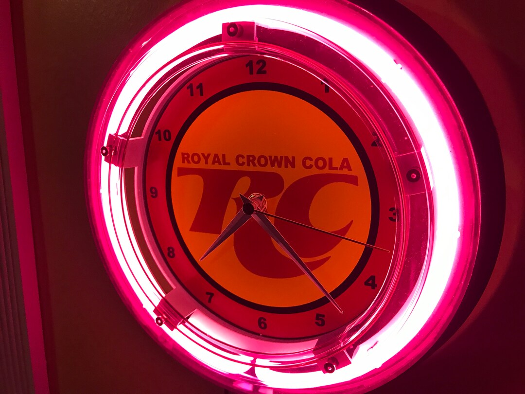 RC ROYAL CROWN Cola Soda Fountain Diner Kitchen Man Cave Bar Neon Wall ...