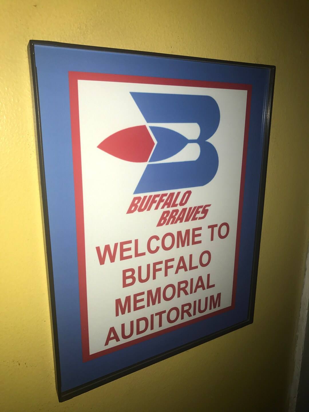 Buffalo Braves Basketball Throwback Stadium Gameroom Framed Advertising ...