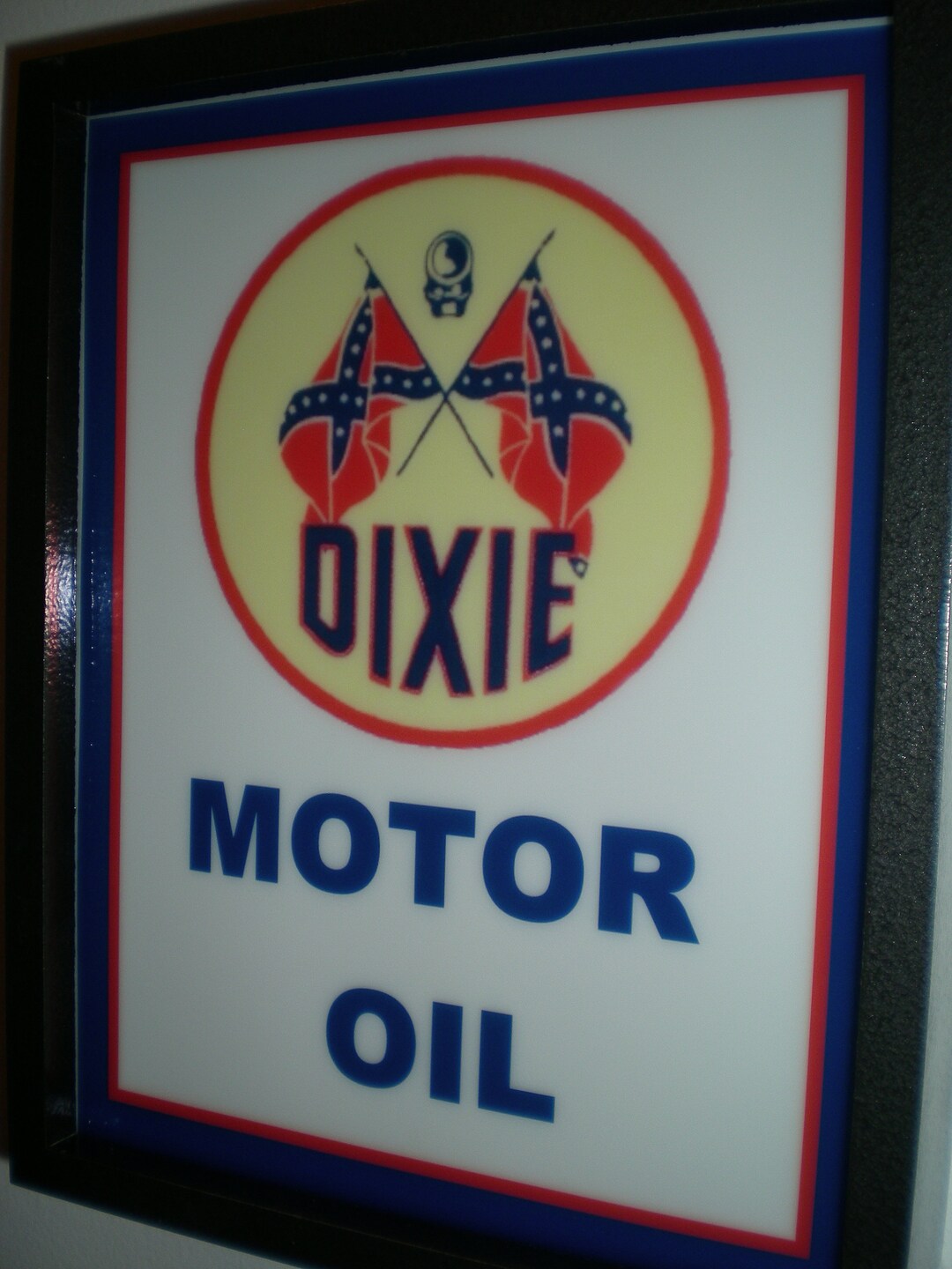 Dixie Oil Gas Service Station Garage Mechanic Man Cave Lighted ...