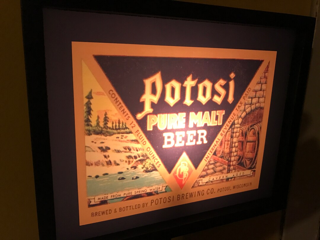 Potosi Fine Malt Beer Bar Man Cave Lighted Advertising Sign - Etsy