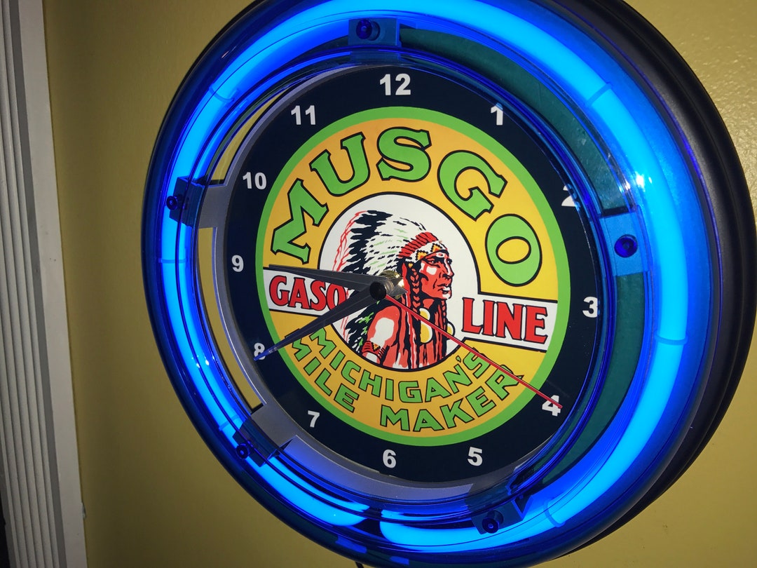 Musgo Michigan Mile Maker Indian Chief Gas Service Station Oil Garage ...