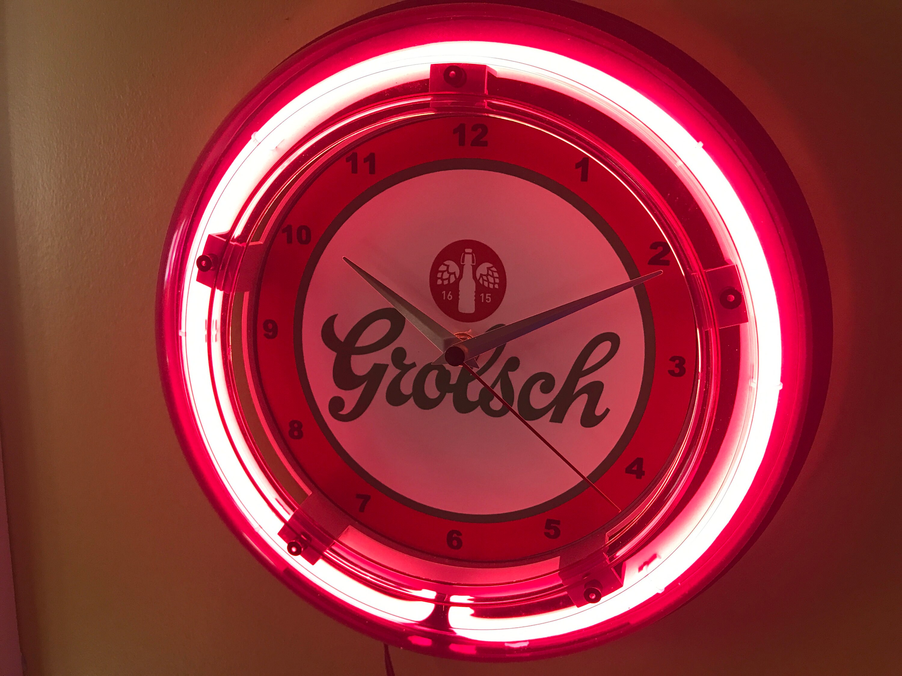 GROLSCH Beer Bar Neon Man Cave Wall Clock Advertising Sign - Etsy