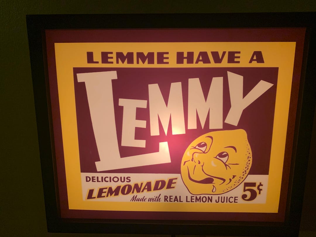 Lemmy Lemonade Lemon Soda Fountain Diner Kitchen Bar Man Cave Retro ...