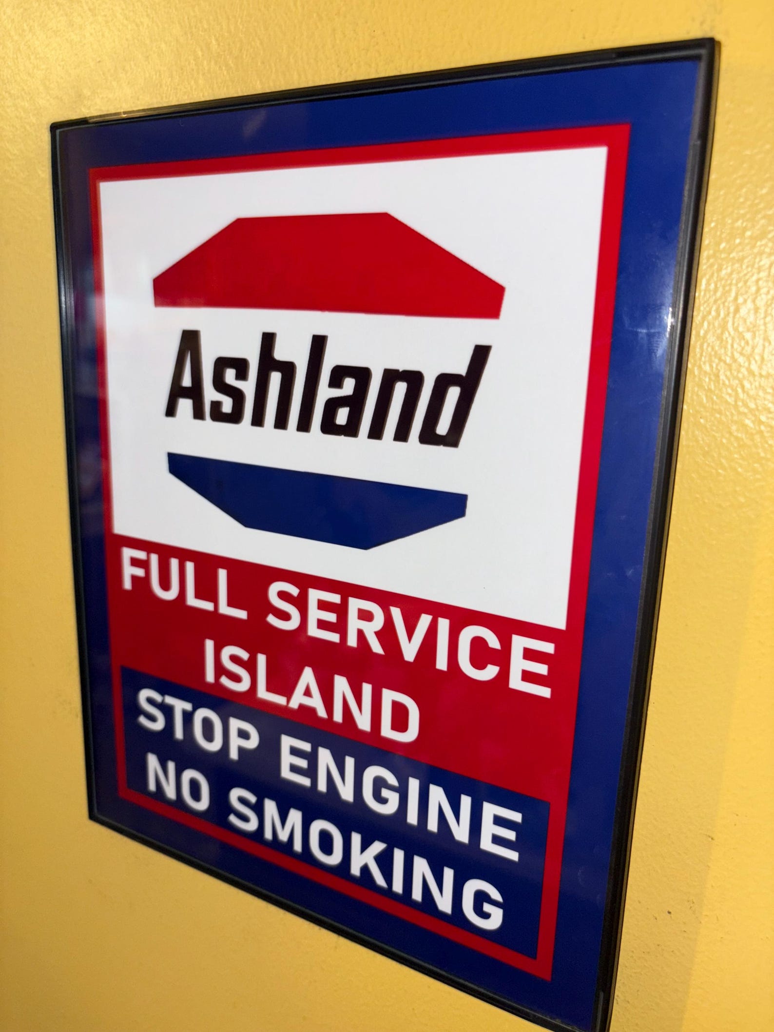 Ashland Filling Station Motor Oil Service Gas Station Garage Bar Framed ...