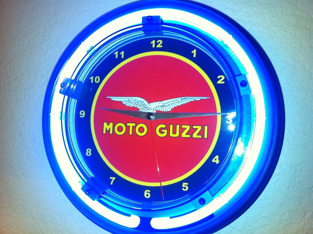 Moto Guzzi Motorcycle Garage Mechanic Man Cave Bar Retro Neon Wall ...