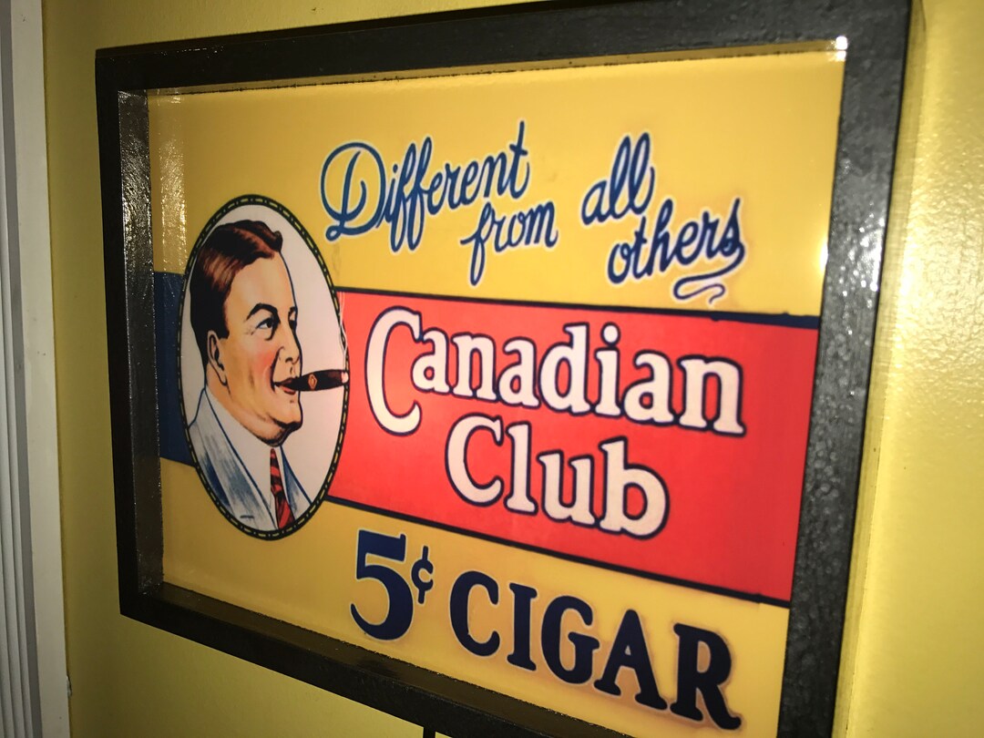 Canadian Club Cigars Tobacco Shop Man Cave Lighted Retro Advertising ...
