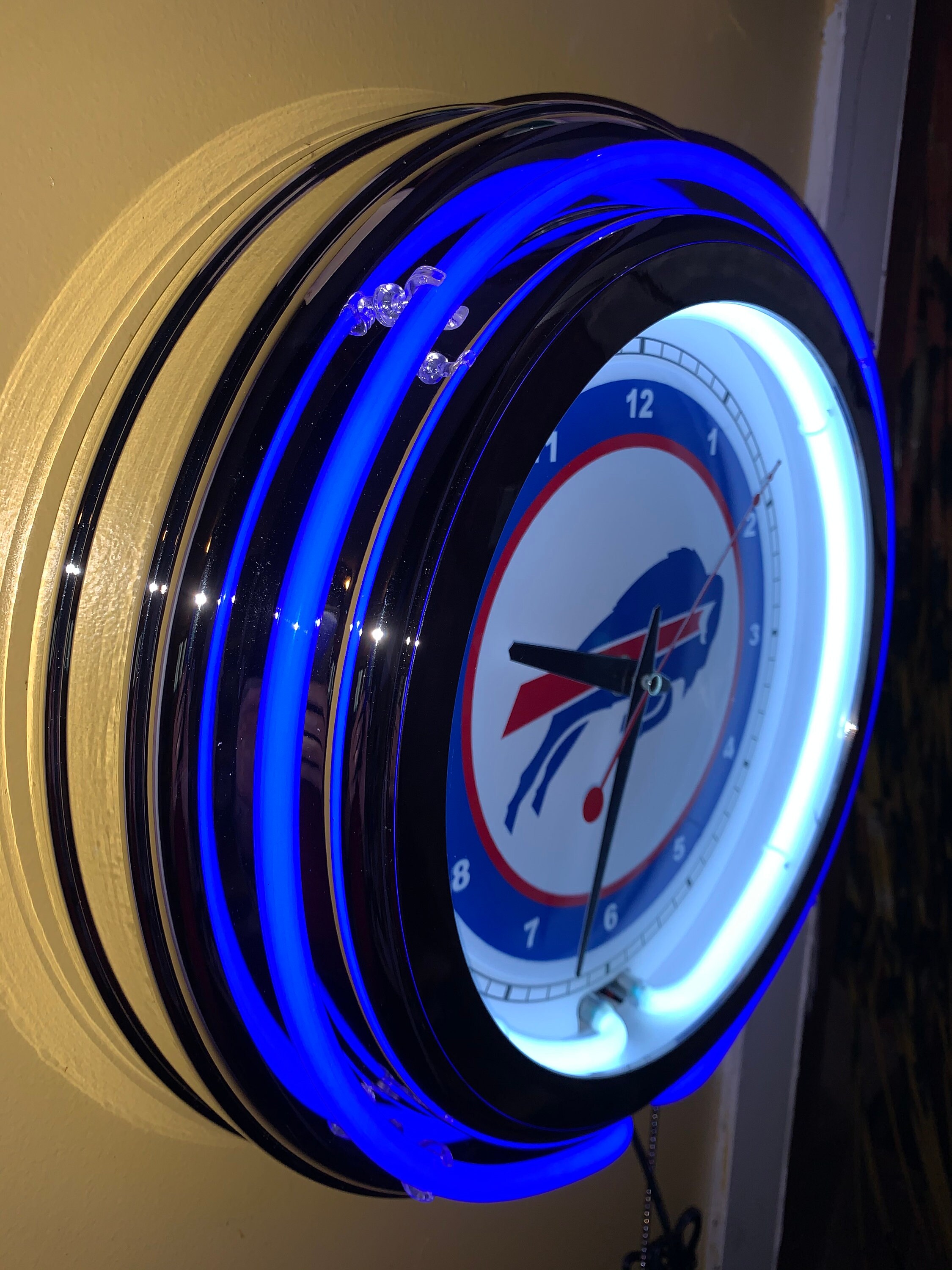Buffalo Bills Throwback Football Bar BLUE Neon Wall Clock - Etsy