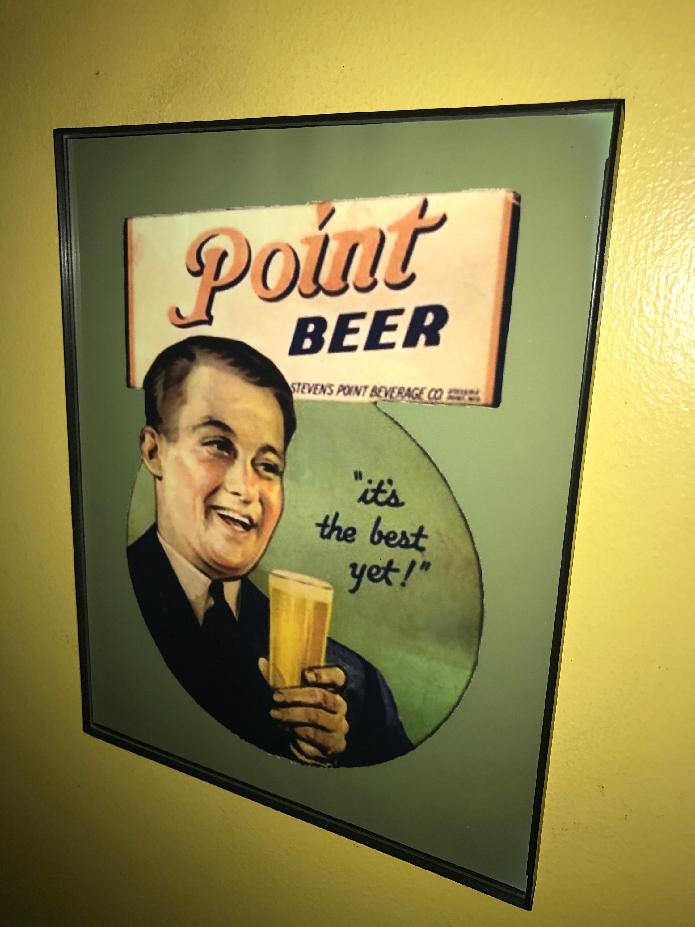 Point Beer the Best yet Bar Framed Advertising Print Man Cave Sign ...
