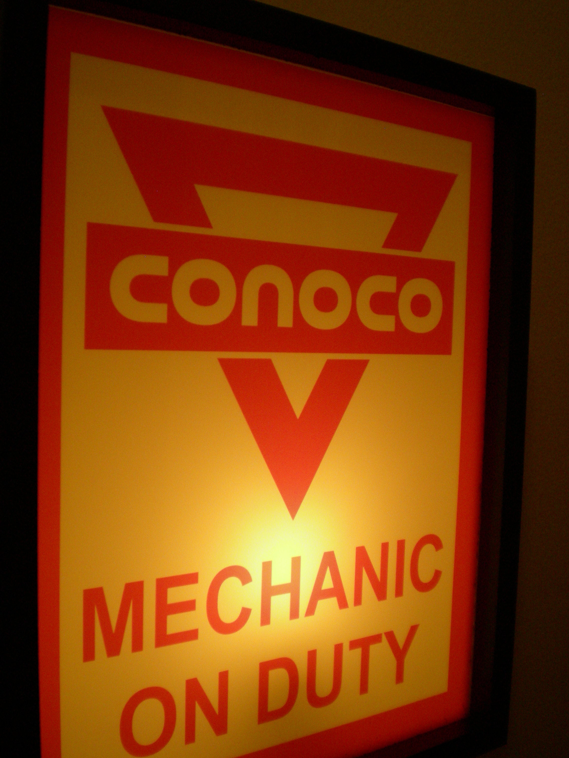 Conoco Oil Gas Service Station Garage Mechanic Man Cave Lighted Advertising Sign - Etsy