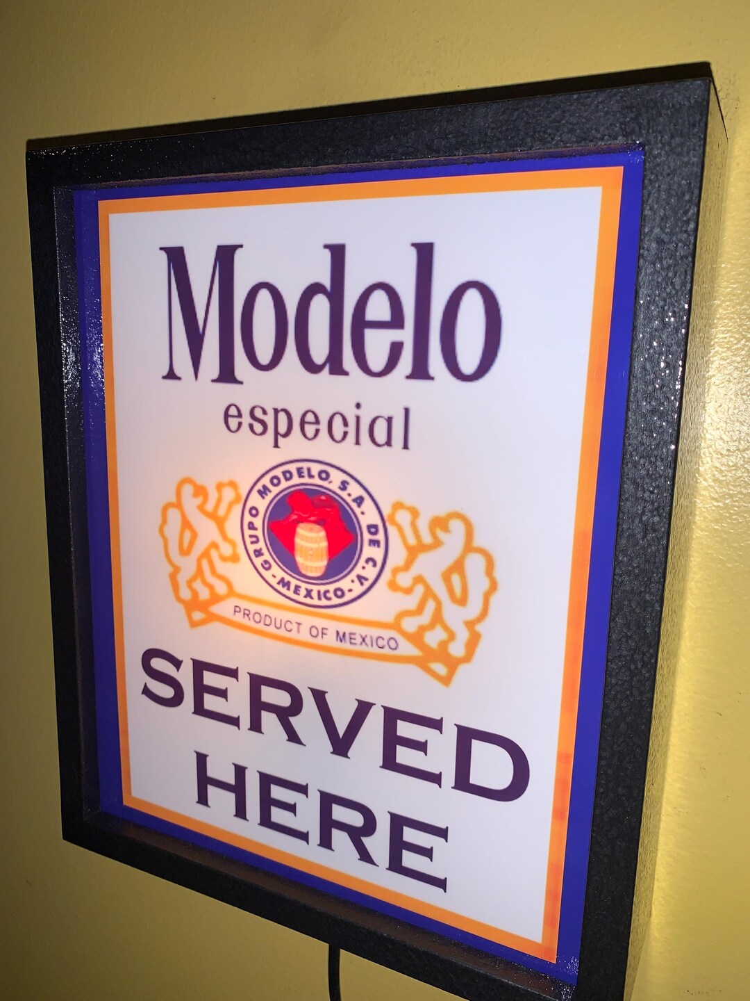 Modelo Mexico Cerveza Beer Served Here Bar Man Cave Retro Lighted ...