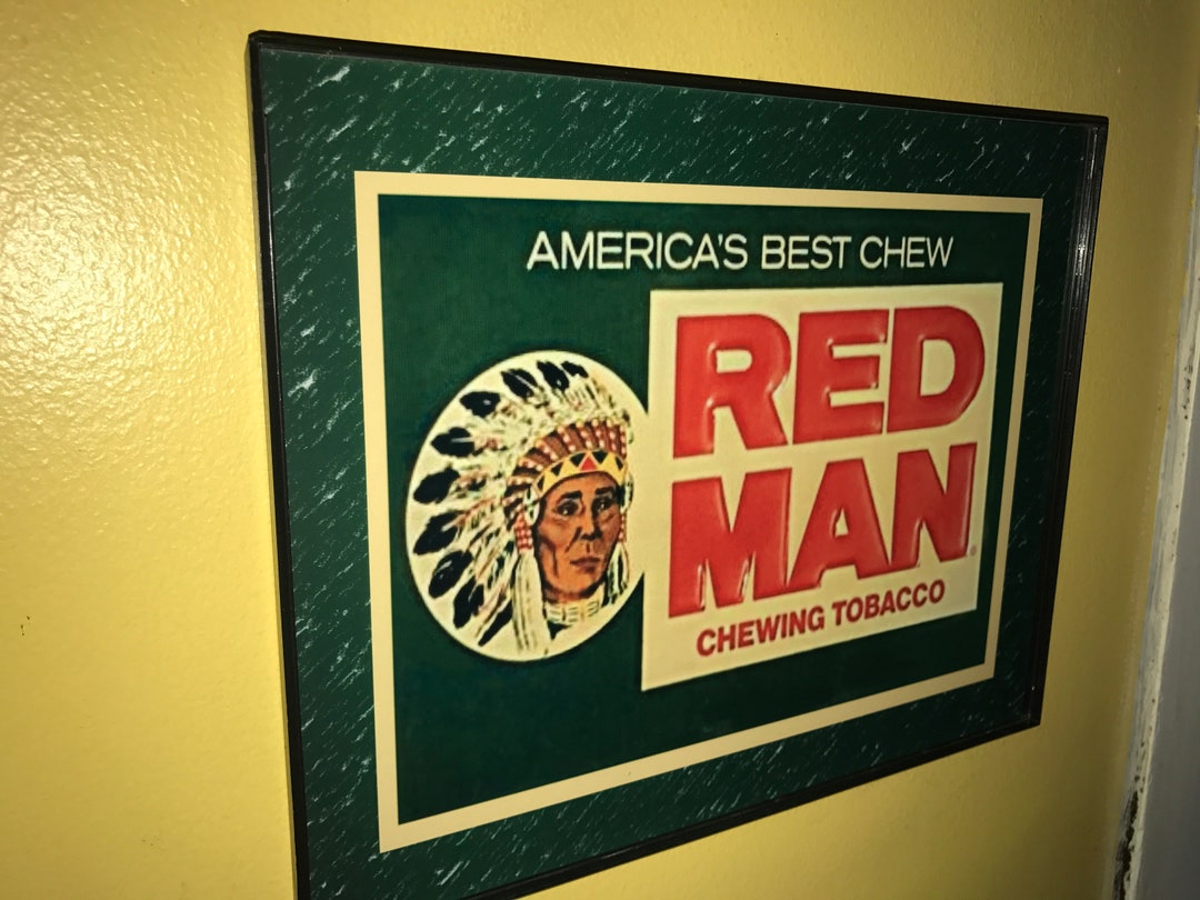 Red Man Indian Chaw Chew Chewing Tobacco Bar Enmarcado - Etsy España