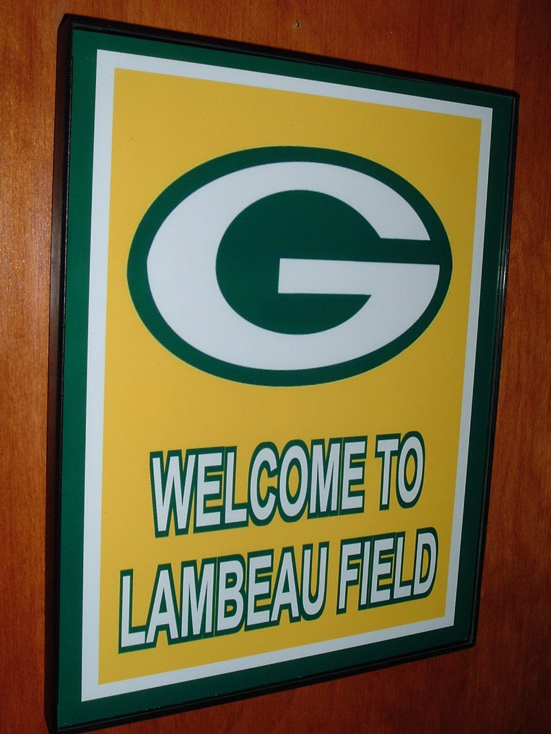 Green Bay Packers Football Stadium Bar Gameroom Framed Advertising ...