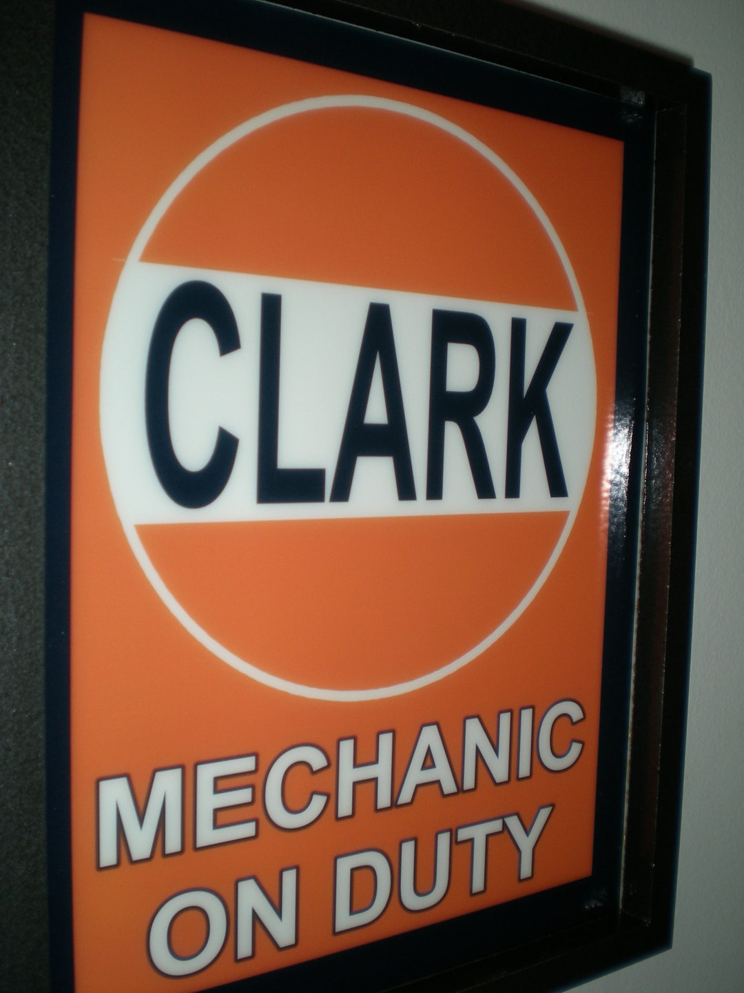 Clark Oil Gas Service Station Garage Mechanic Man Cave Lighted ...