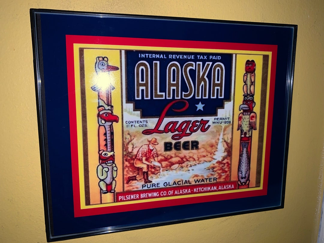 Alaska Lager Beer Bar Framed Advertising Print Man Cave Sign - Etsy